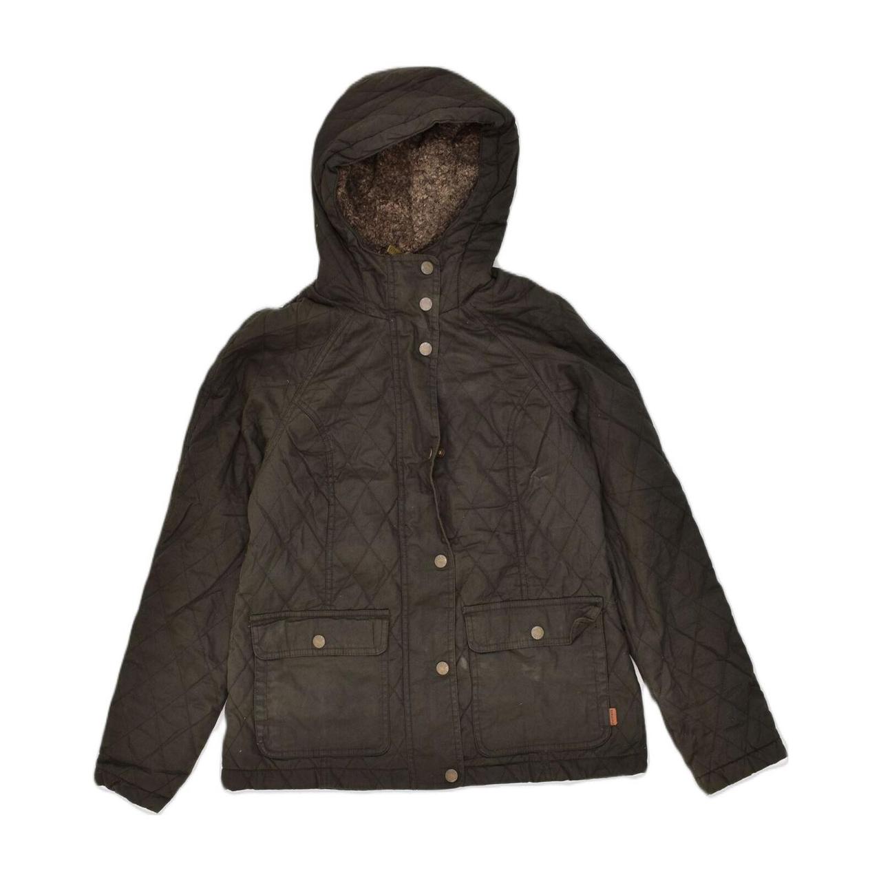 FAT FACE Womens Hooded Quilted Jacket UK 10 Small... - Depop