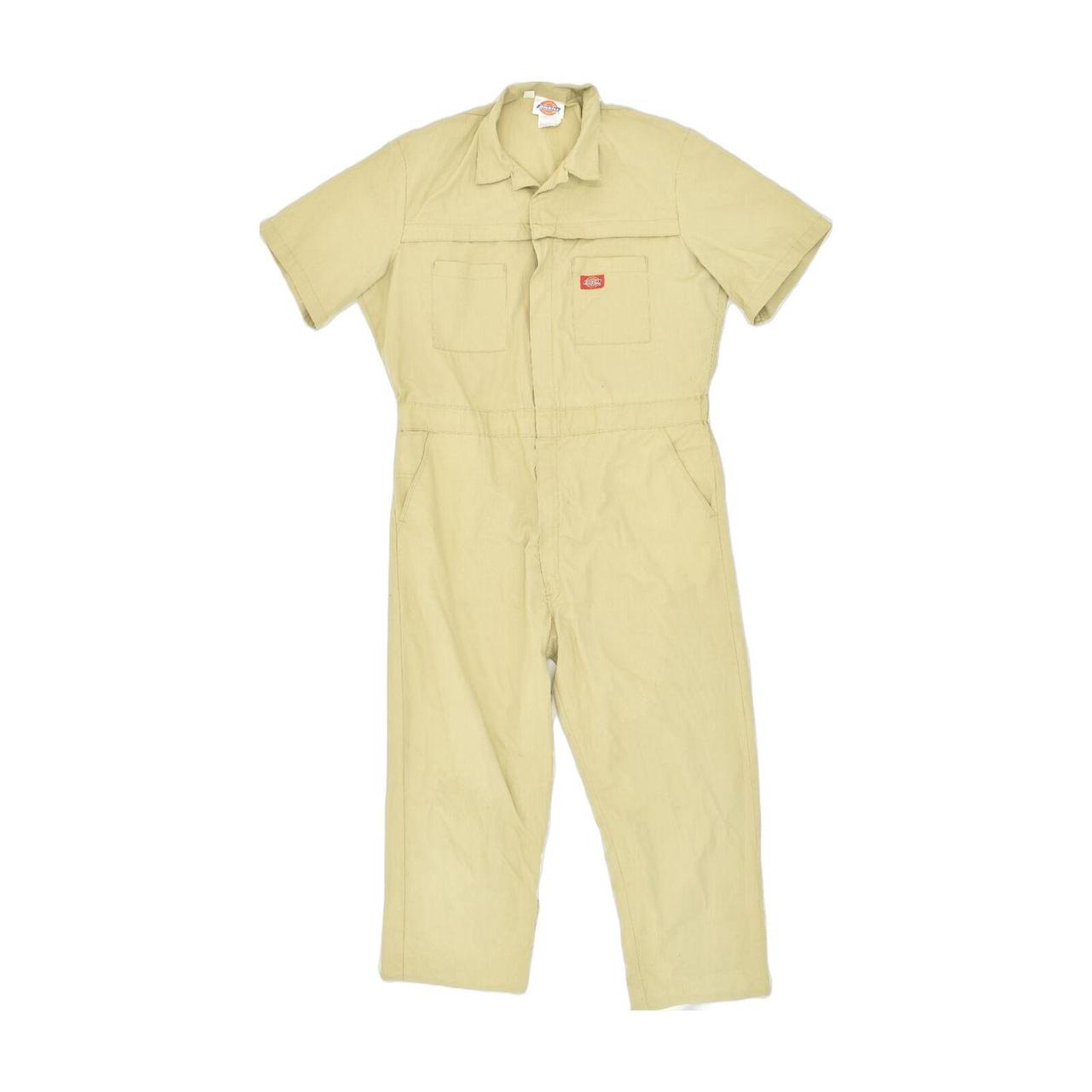 DICKIES Womens Tall Jumpsuit IT 44 Medium Beige... - Depop