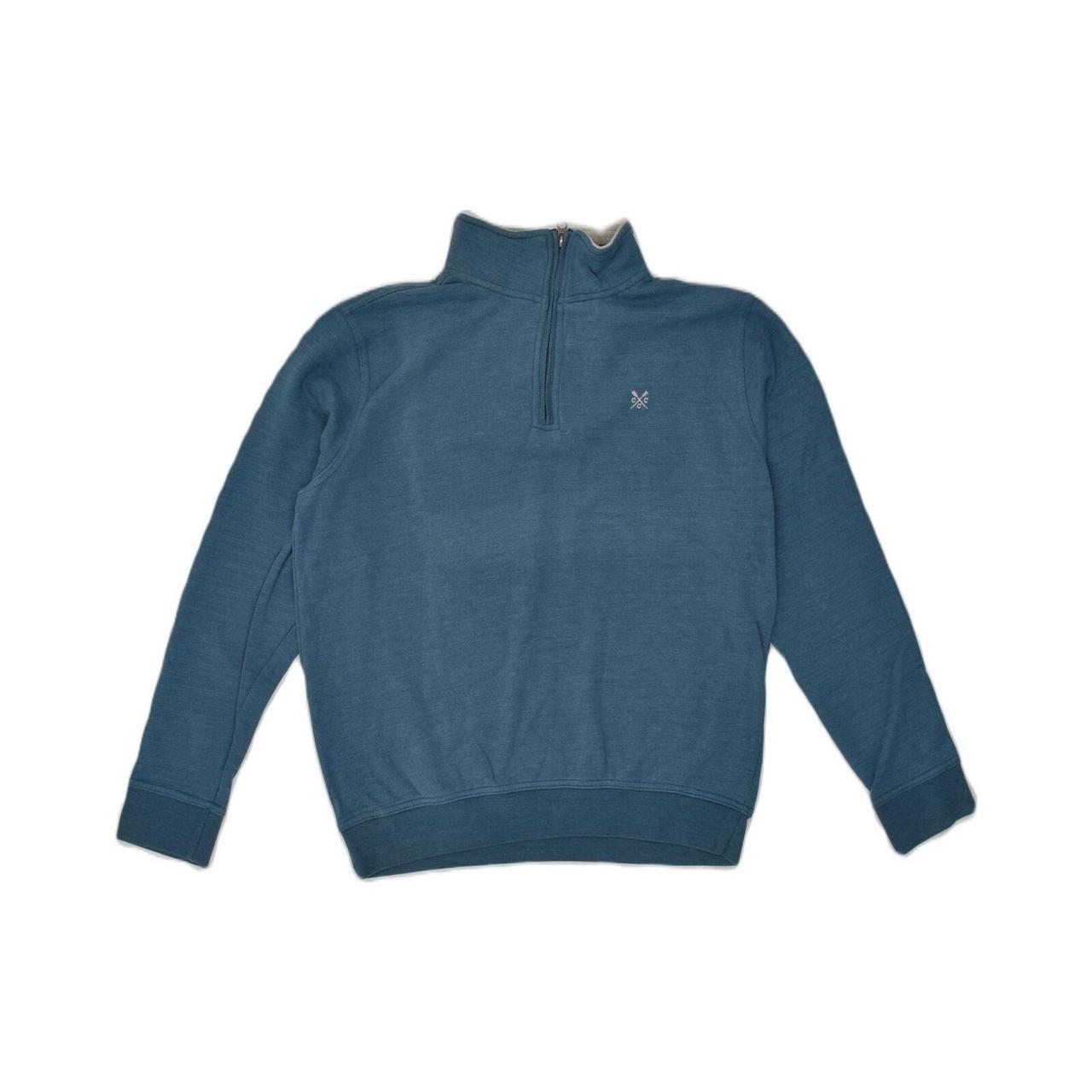 CREW CLOTHING Mens Zip Neck Jumper Sweater Large... - Depop