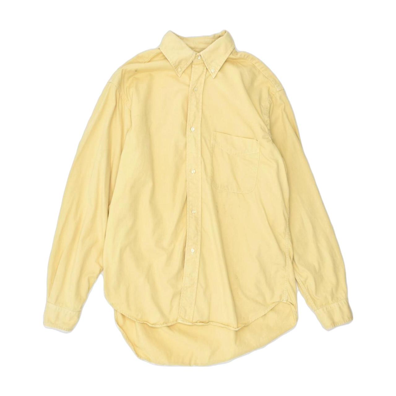 REPLAY Mens Shirt Large Yellow Cotton Size:... - Depop