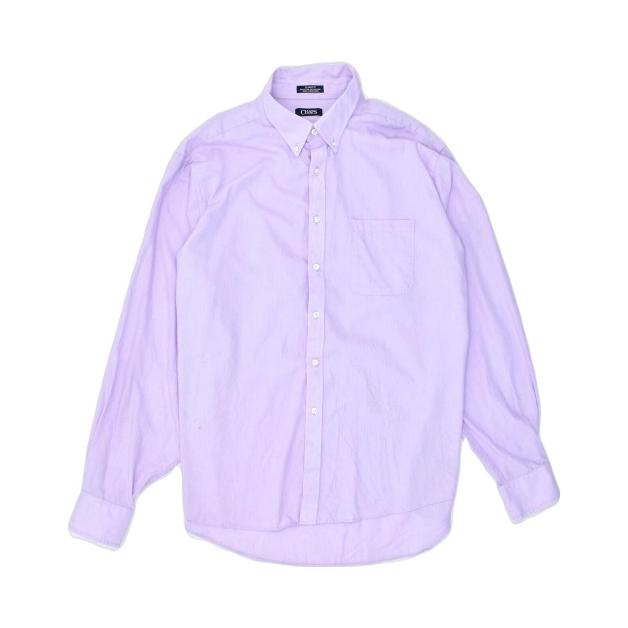 Chaps Mens Classic Fit Shirt Size 18 1 2 2xl Purple Depop