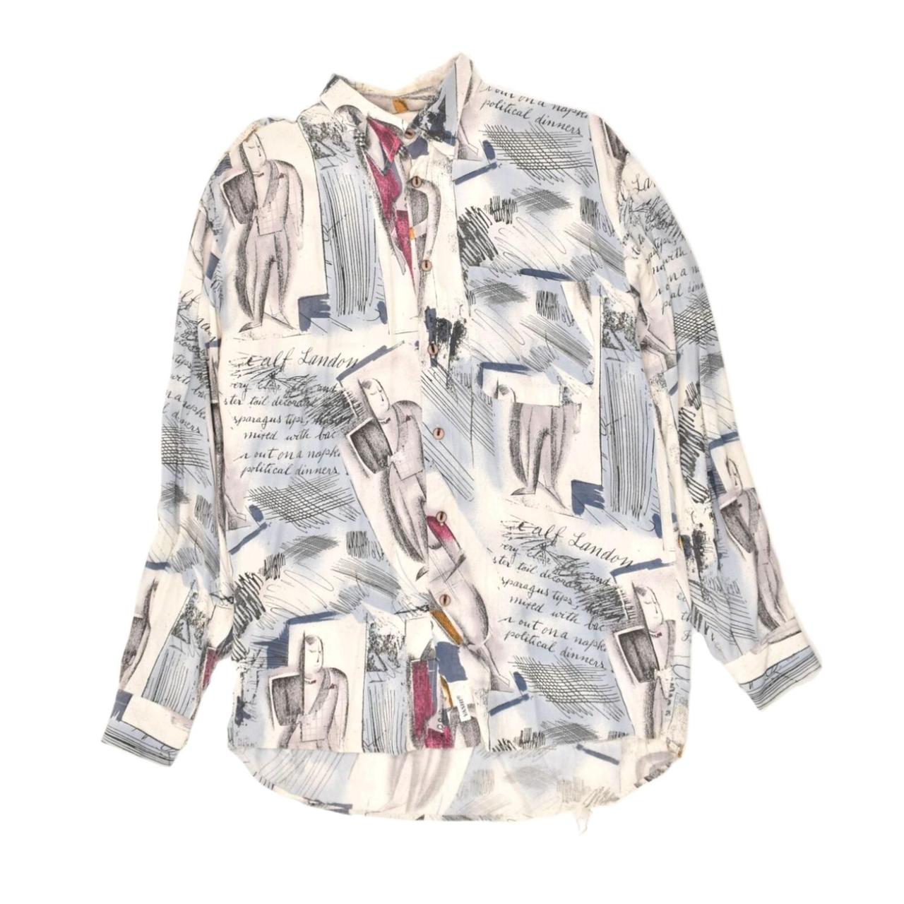 YASHI YAMAMURI Mens Crazy Pattern Shirt Medium... - Depop