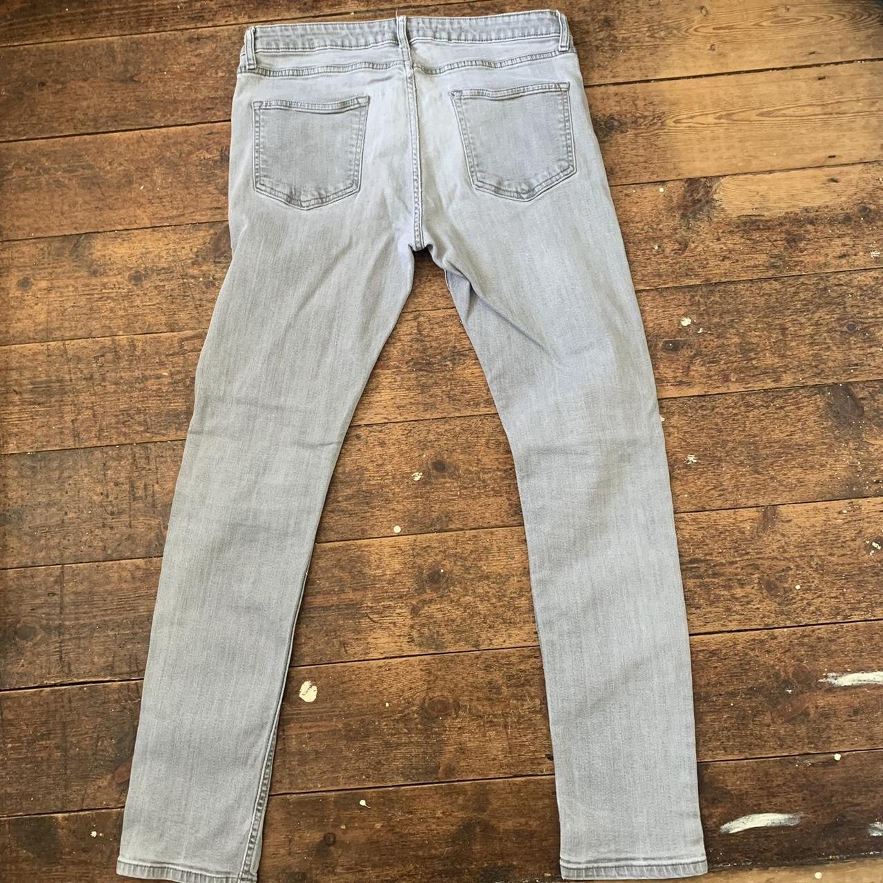 Grey Stretch Skinny Topman Jeans Size: 32R #topman... - Depop
