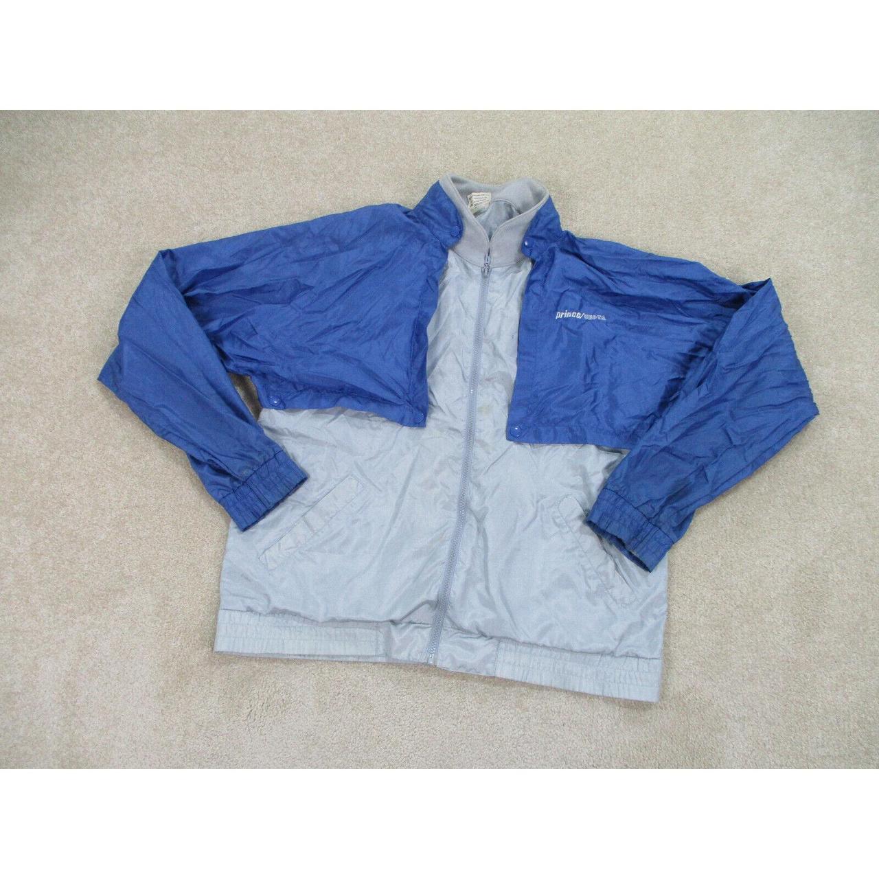 VINTAGE Prince Jacket Adult Medium Blue Gray Tennis... - Depop