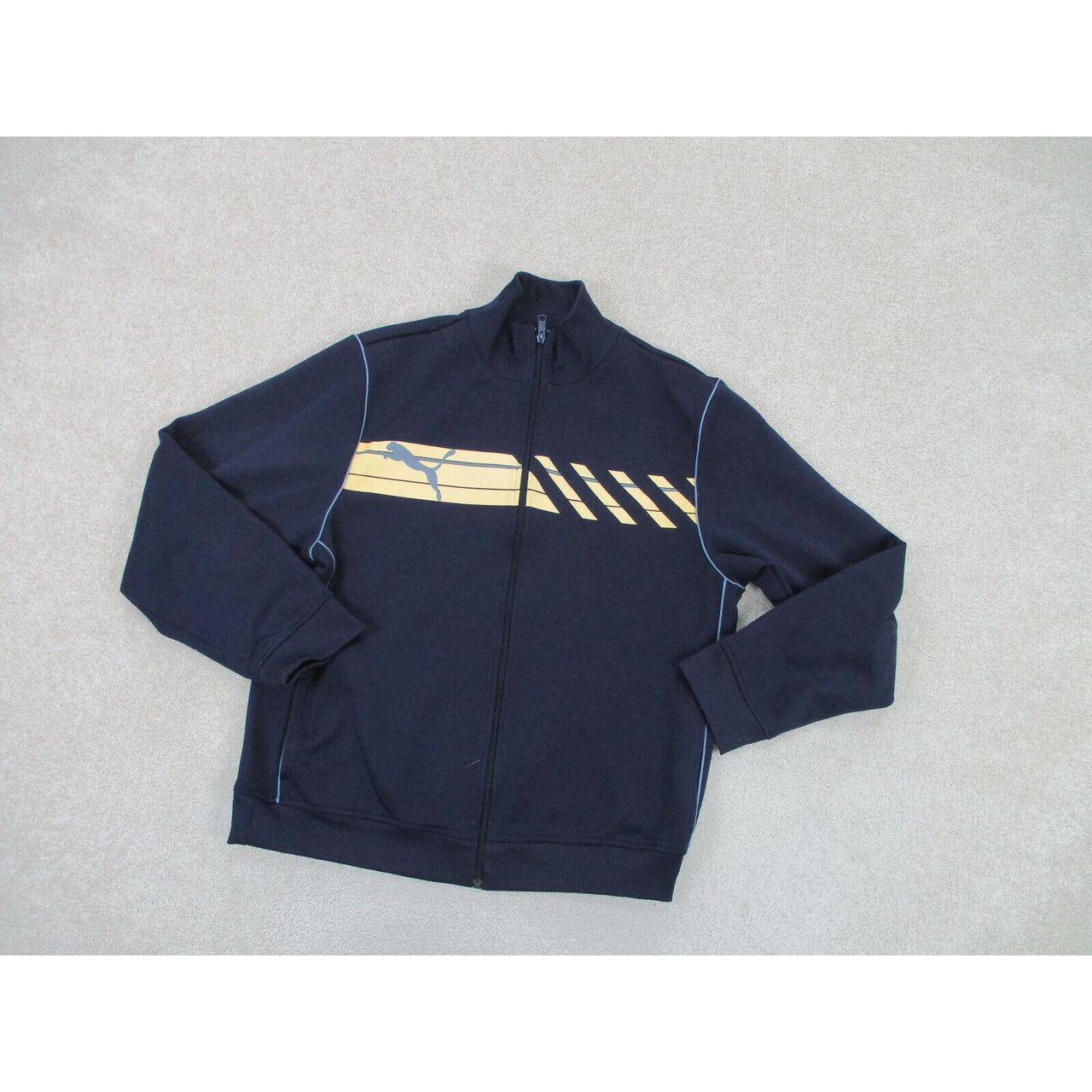 Puma Men's Blue and Yellow Jumper | Depop