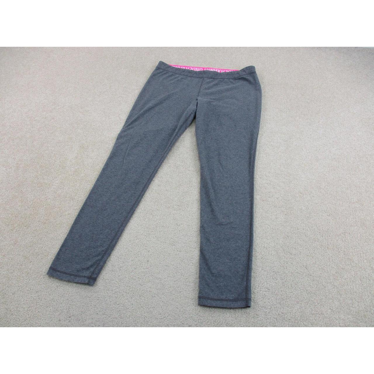 Under Armour Pants Womens Extra Large Gray Pink... - Depop