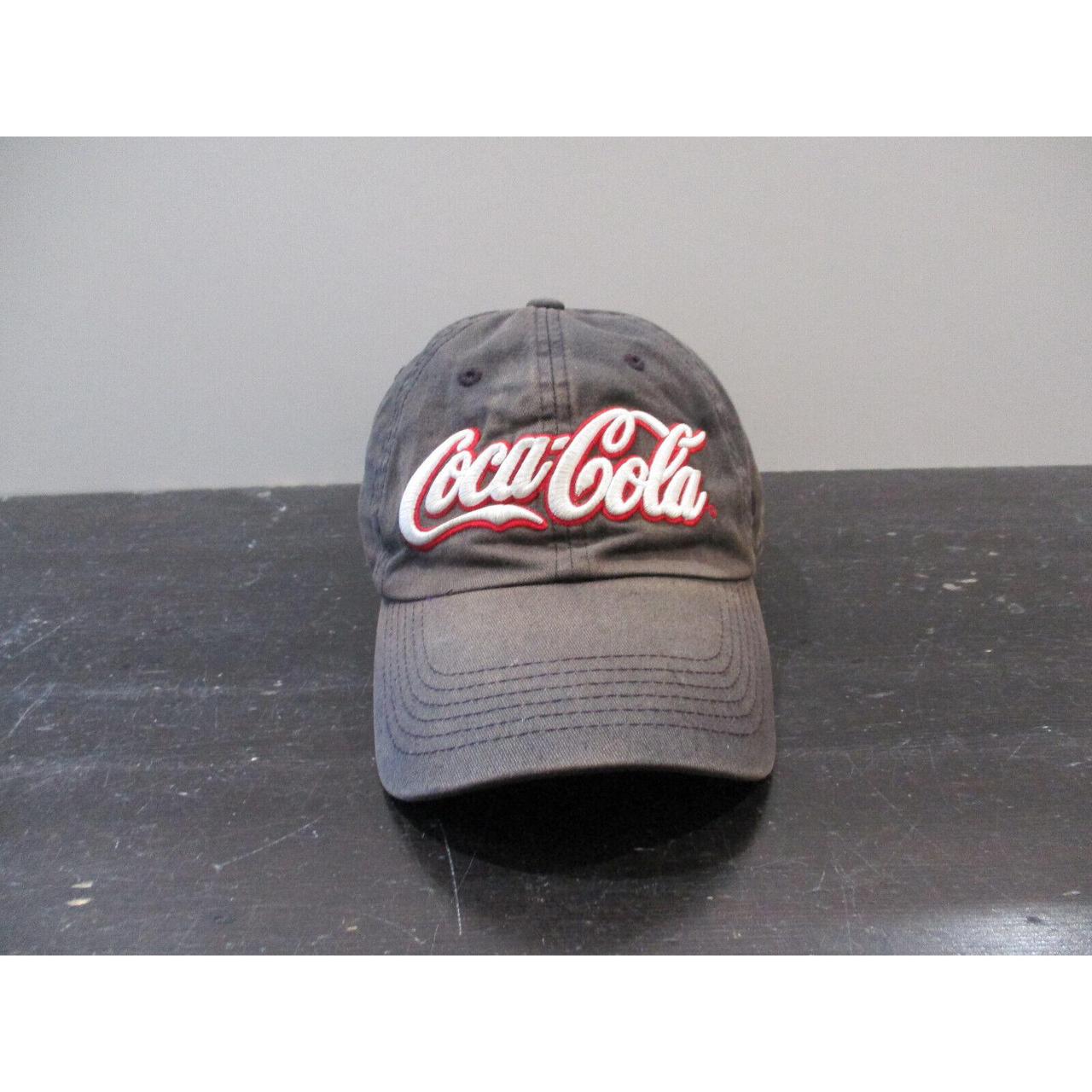 Coca Cola Hat Cap Strap Back Black Red Script Spell... - Depop