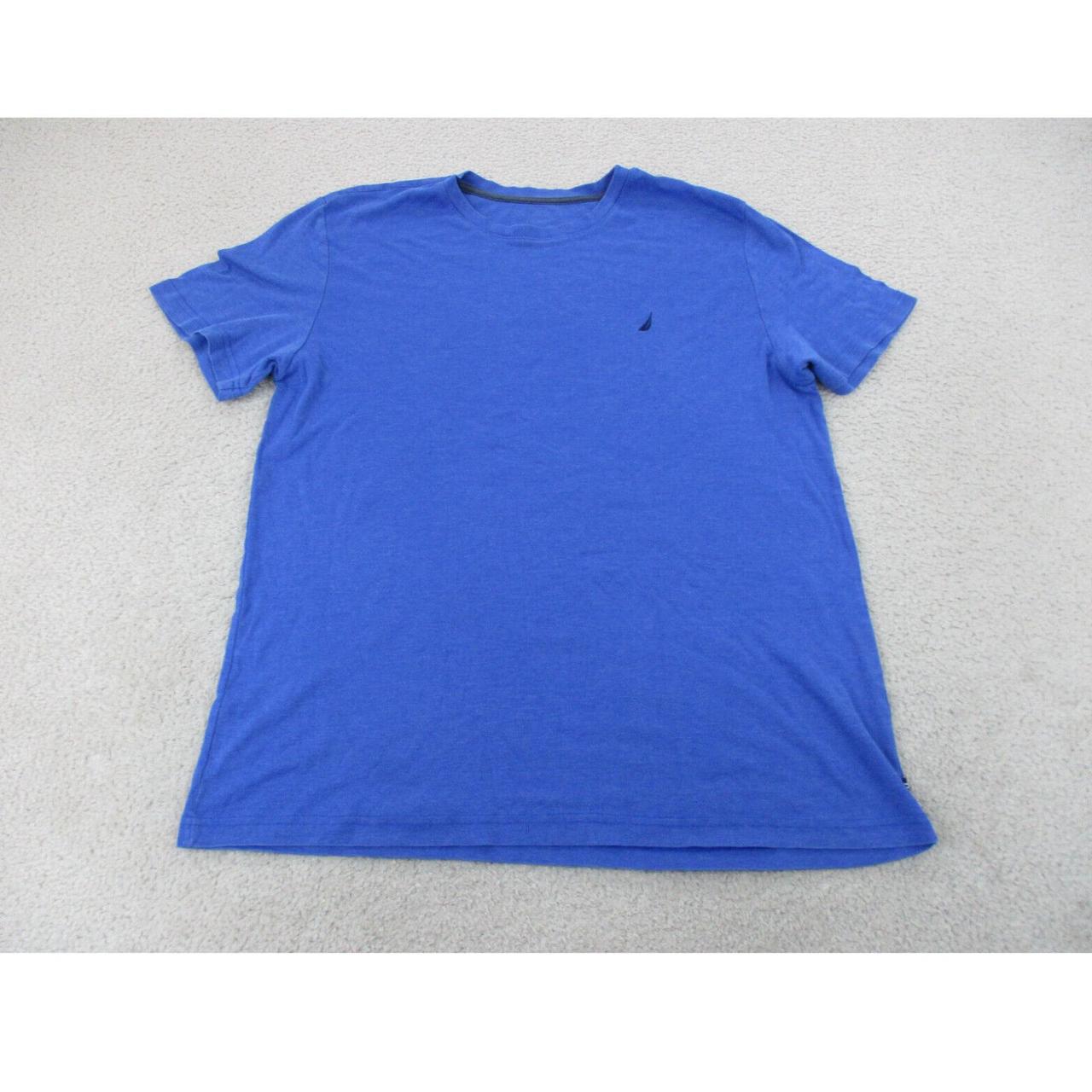 Nautica Shirt Adult Large Blue Logo Spell Out Logo... - Depop