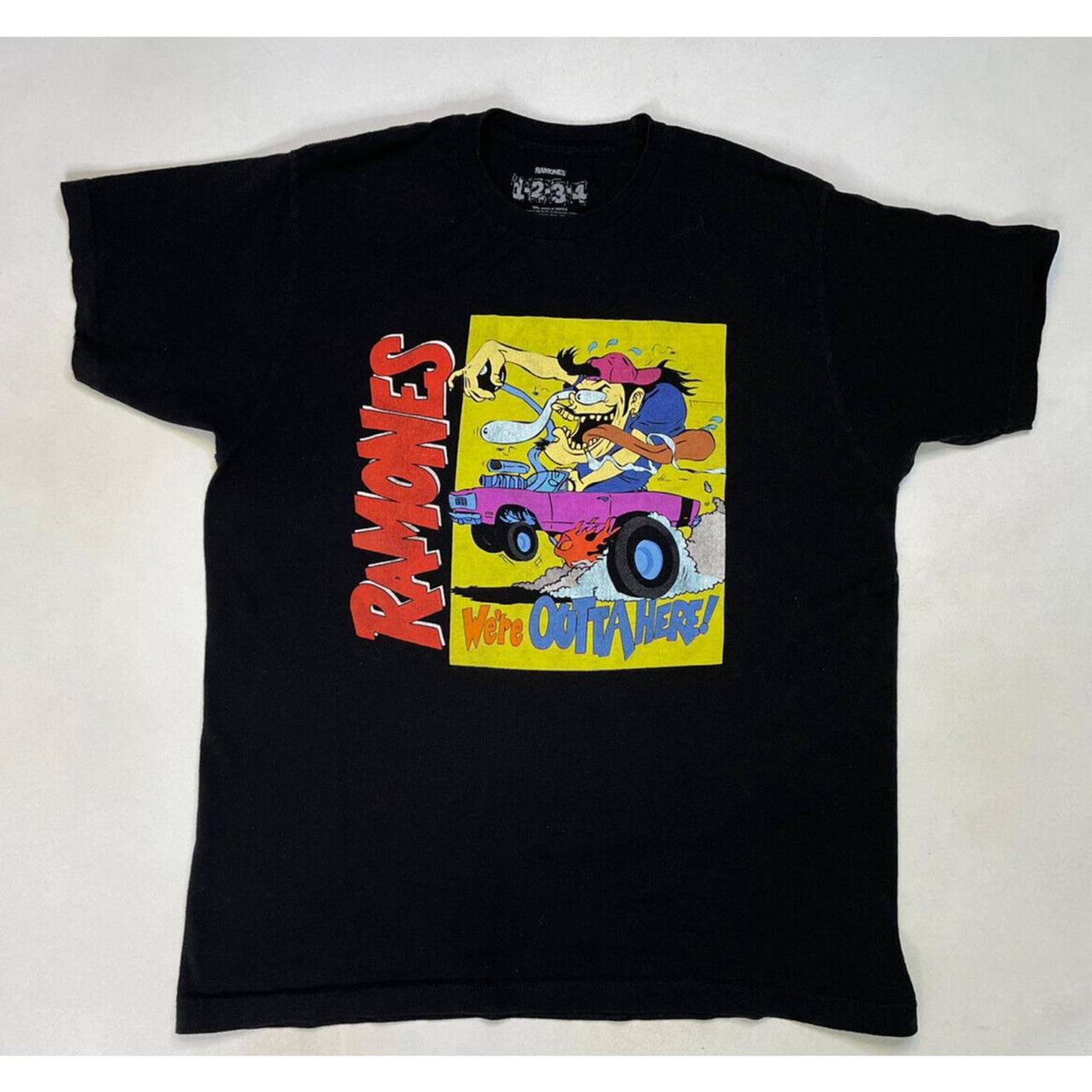 RAMONES Were Outta Here Graphic T-shirt Adult Men... - Depop RAMONES Were Outta Here Graphic T-shirt Adult Men... - Depop