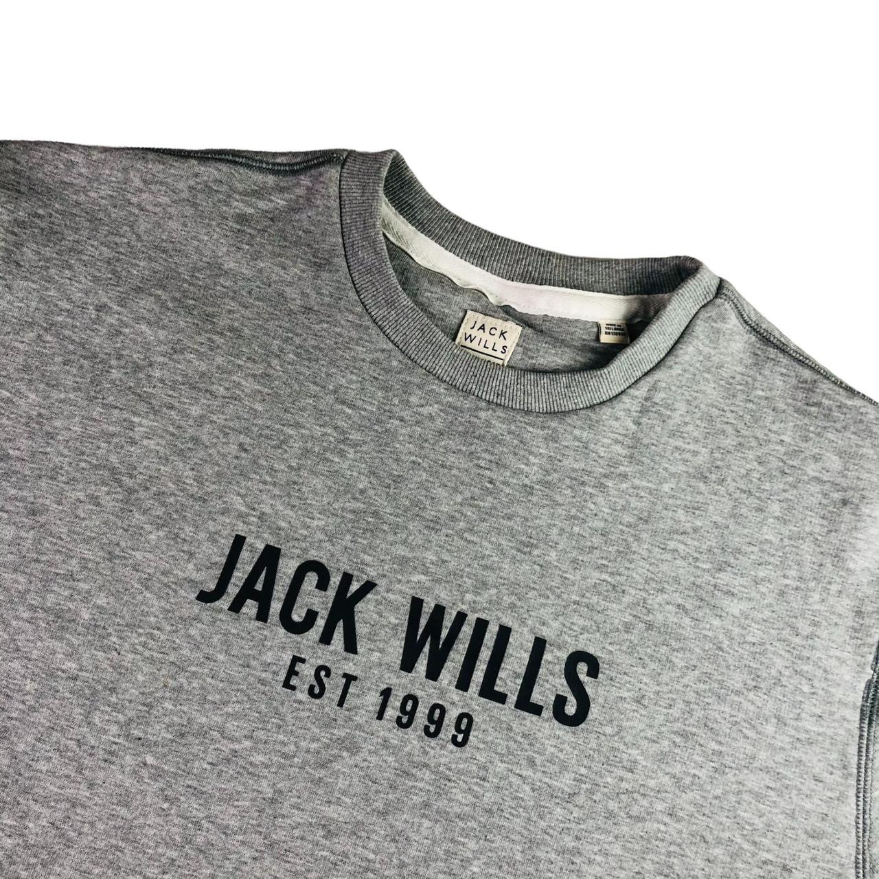 Jack Wills Mens Spell-Out Logo Crewneck Pullover... - Depop