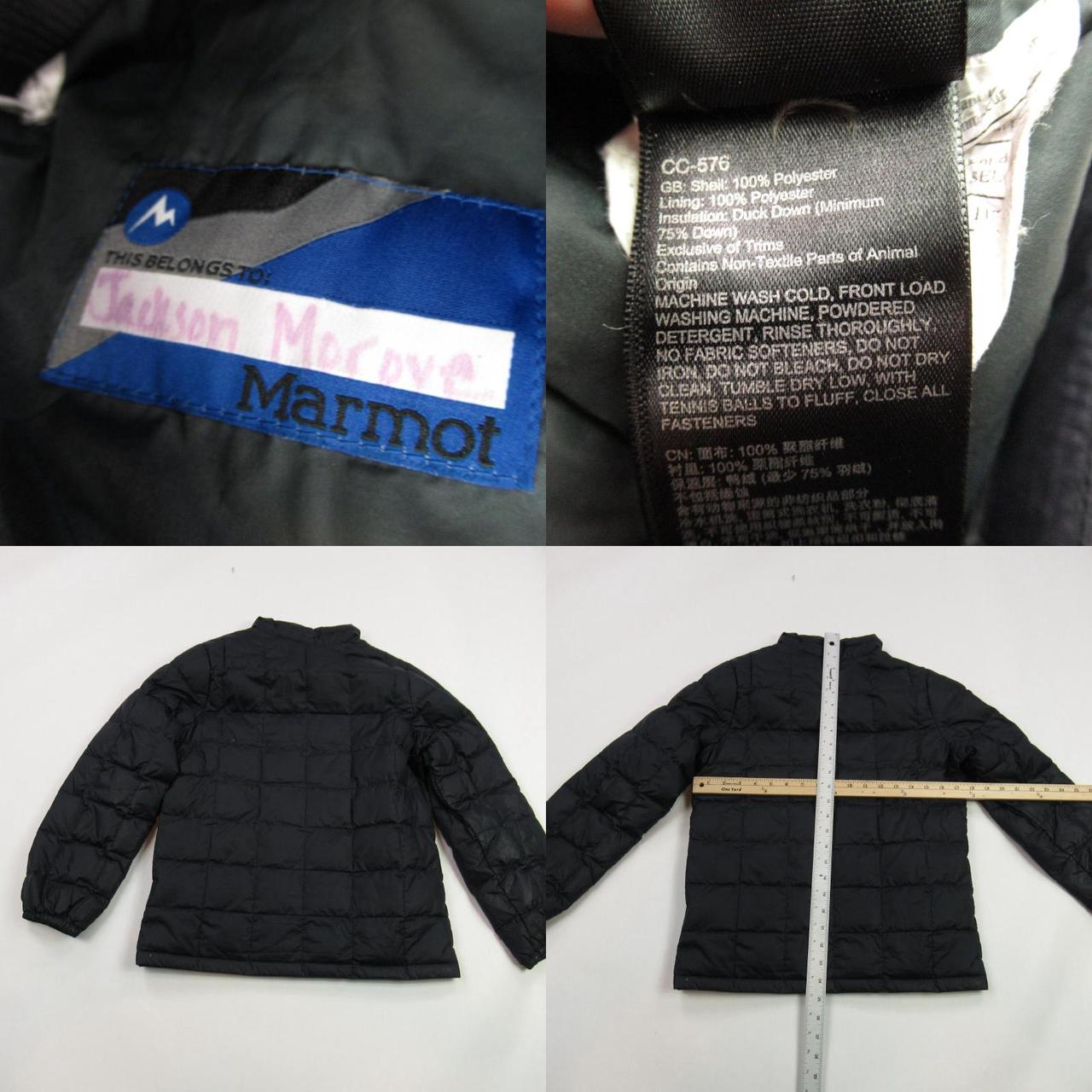 Marmot Jacket Girls Large Puffer Long Sleeve Black... - Depop