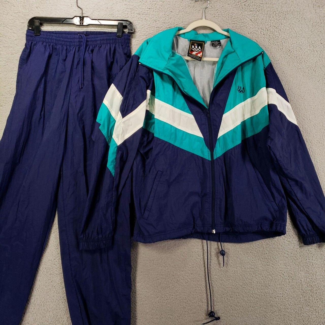 Vintage JC Penny USA Olympics Track Suit Mens Large... - Depop