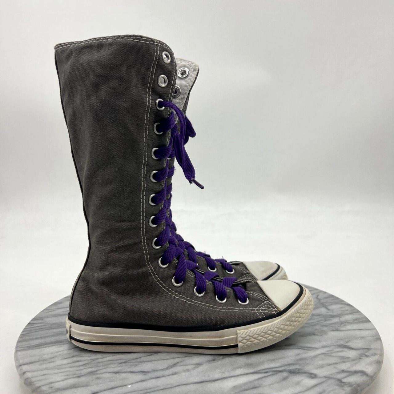 Converse Super High Top Sneakers Juniors 1 Gray... - Depop