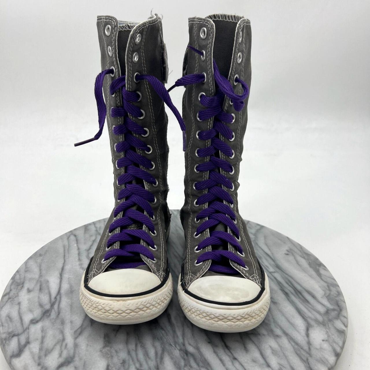 Converse Super High Top Sneakers Juniors 1 Gray... - Depop