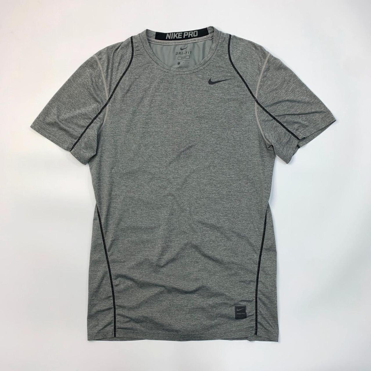 Nike Pro T Shirt Mens Small Grey Dri Fit Fitted... - Depop