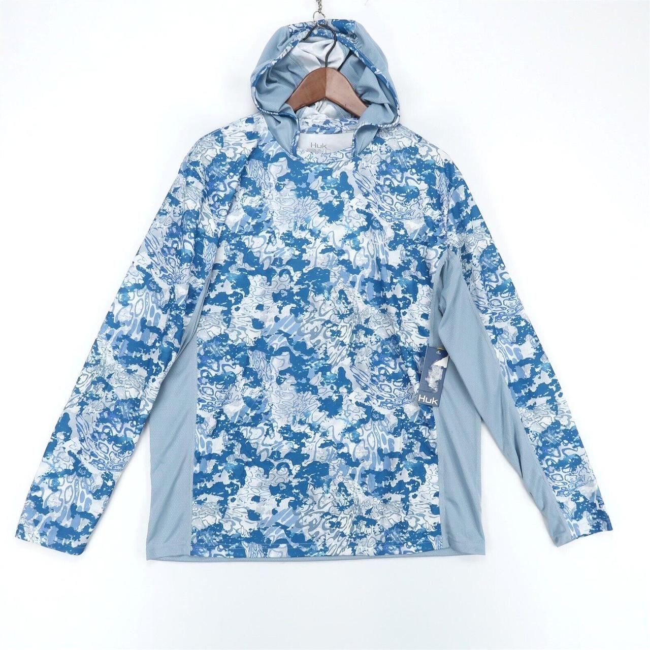 HUK Men's Blue Hoodie | Depop