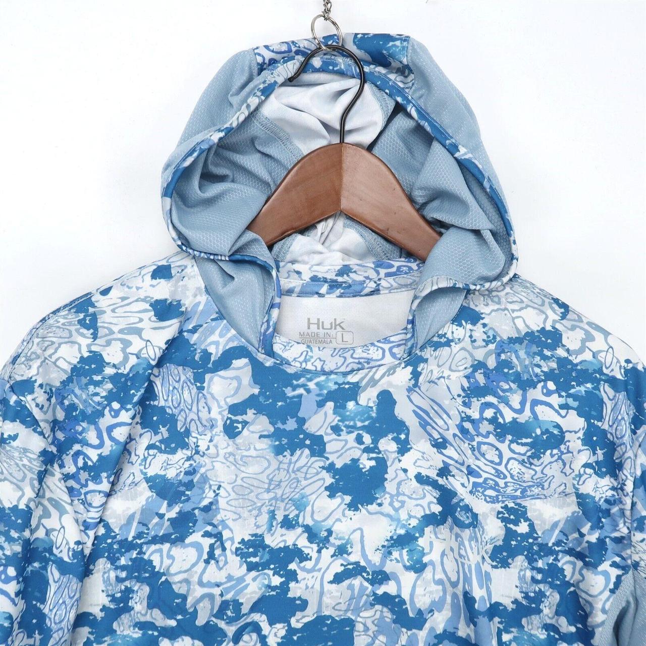 HUK Men's Blue Hoodie | Depop