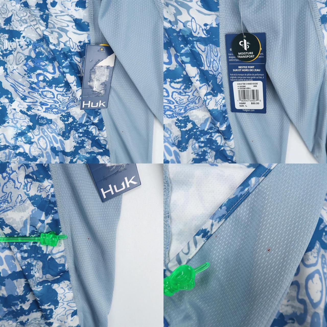 HUK Men's Blue Hoodie | Depop