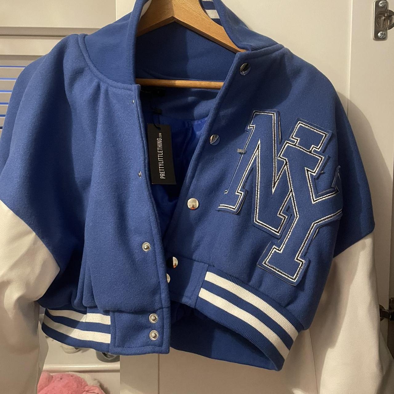 BRAND NEW plt cropped varsity jacket Still with... - Depop
