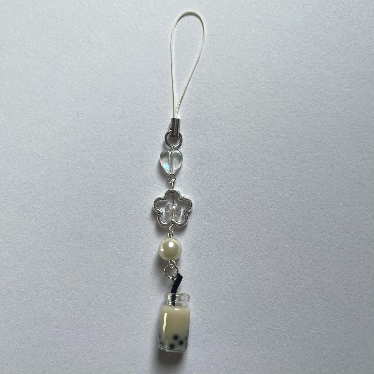 boba milk tea phone charms / keychains handmade by... - Depop