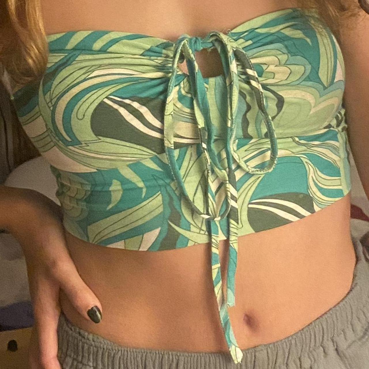 super cute top that can be worn three different ways... - Depop