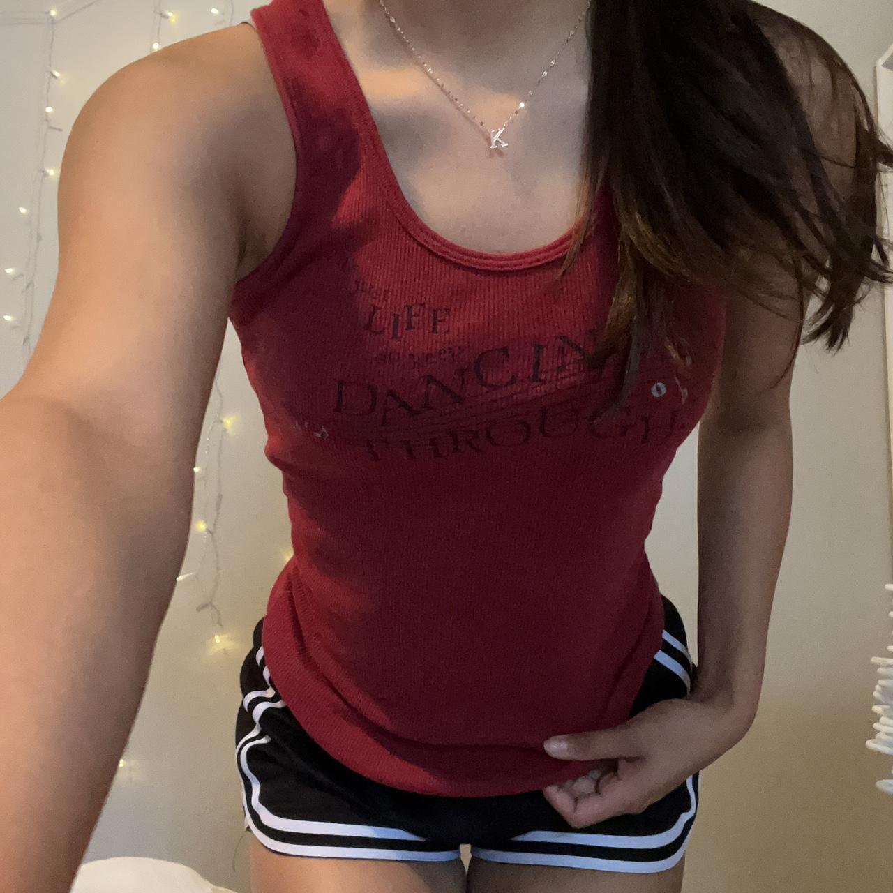 Red Tank top Super cute 🥰 Message me with any... - Depop
