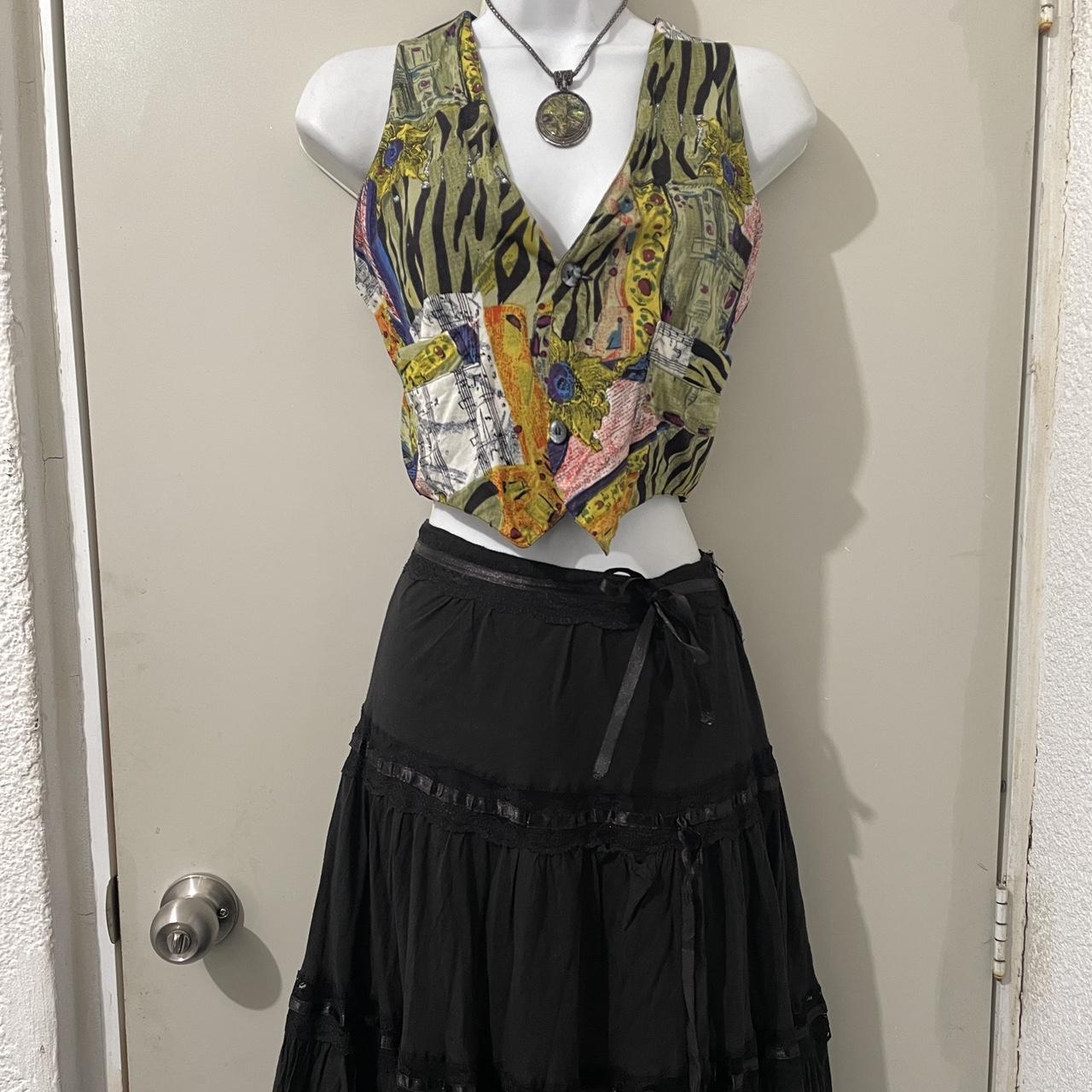 Vtg unisex colorful color block vest top boho... - Depop