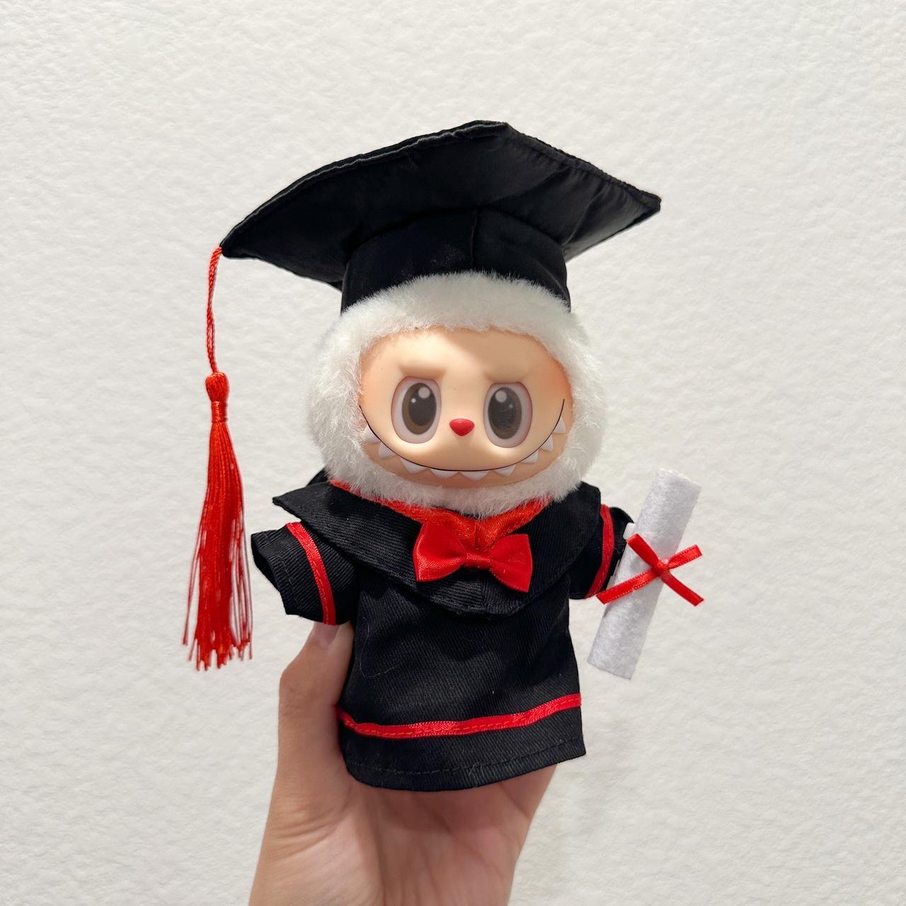 Graduation cap and gown outfit for labubu. DOLL NOT... | Depop