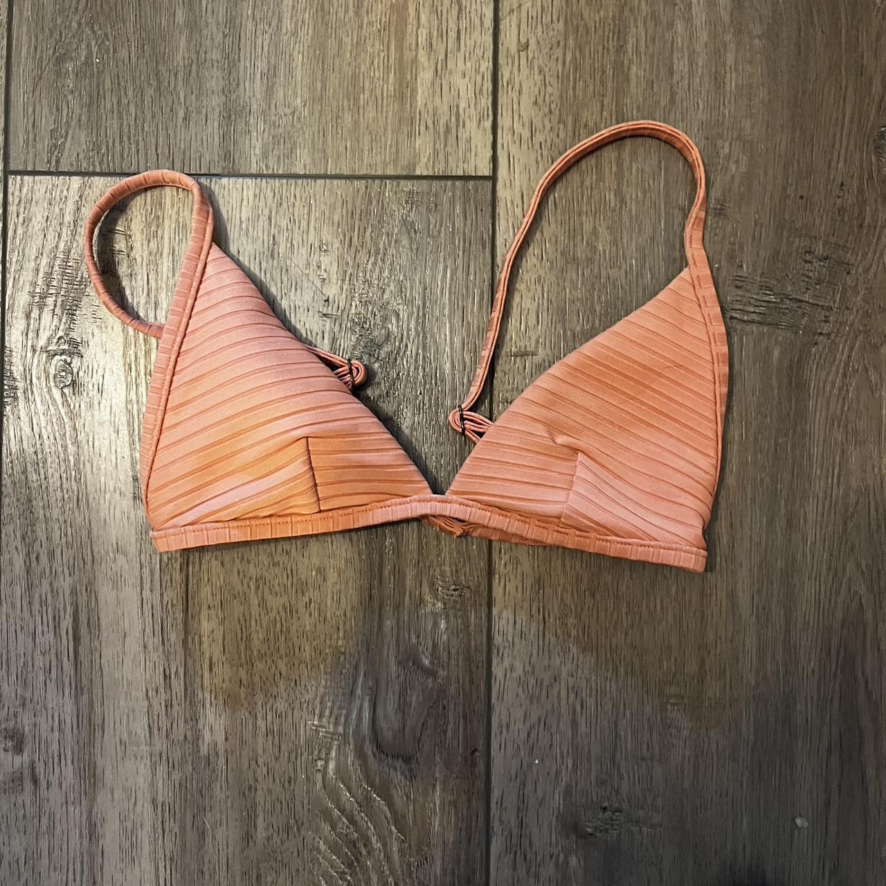Orange rip curl bikini triangle top never worn - Depop