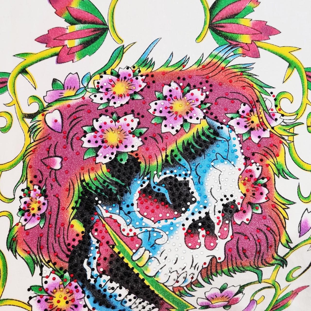 vintage white Ed Hardy t shirt. front and back... - Depop