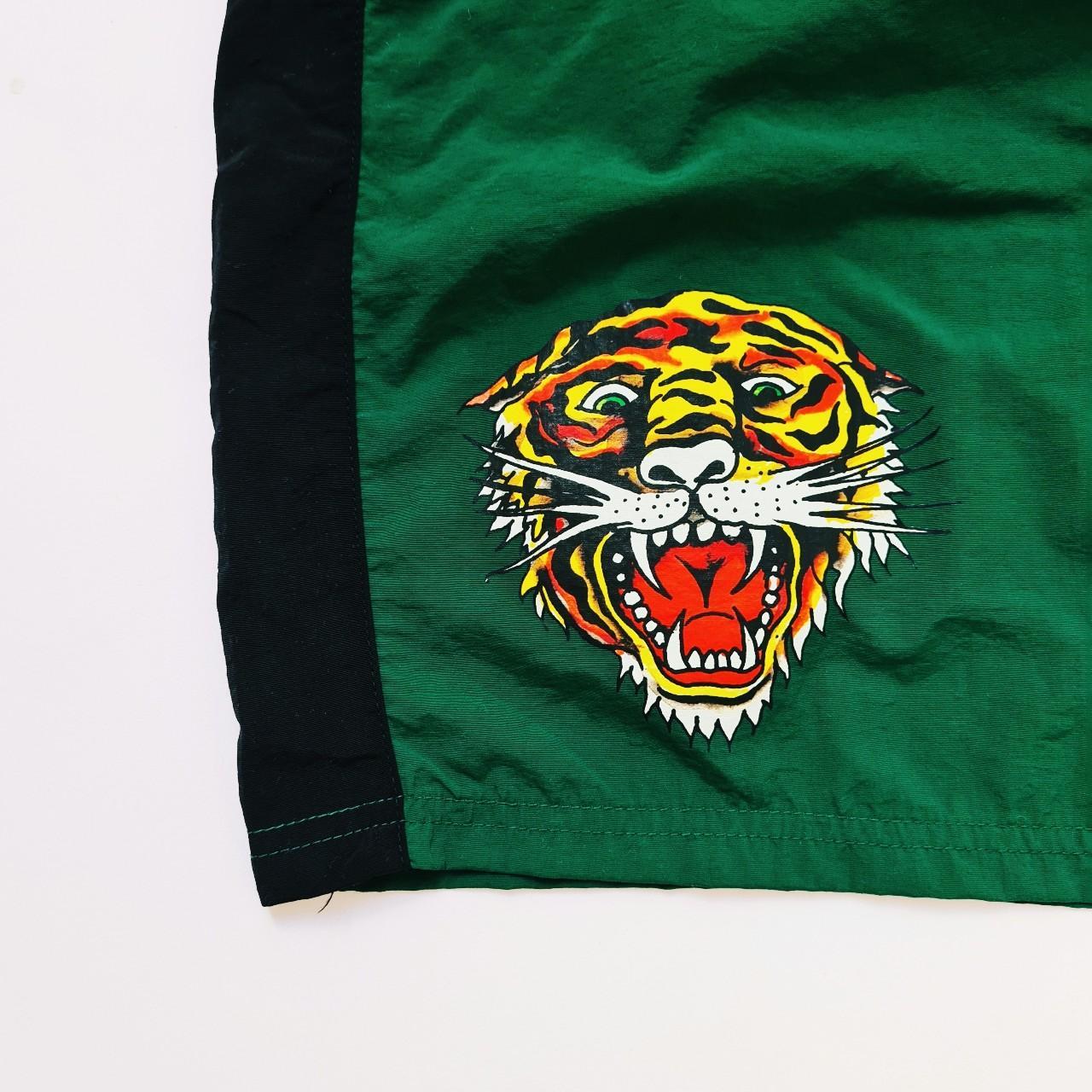BRAND NEW ED HARDY SWIM SHORTS vintage green Ed... - Depop