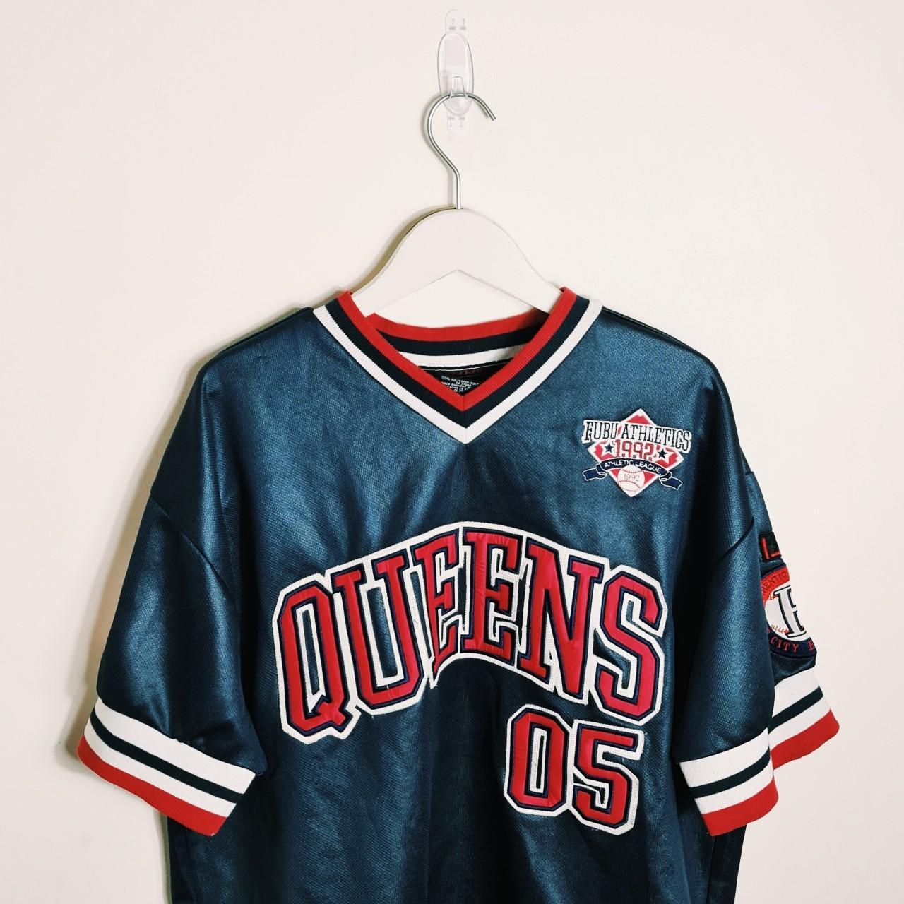 vintage y2k QUEENS navy Fubu jersey. FUBU 05 Jersey.... - Depop