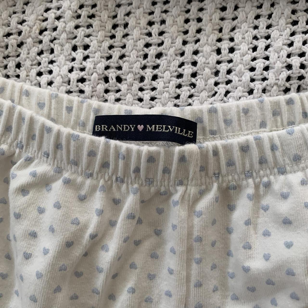 Lil brandy Melville blue and white heart PJ set 🤍... - Depop