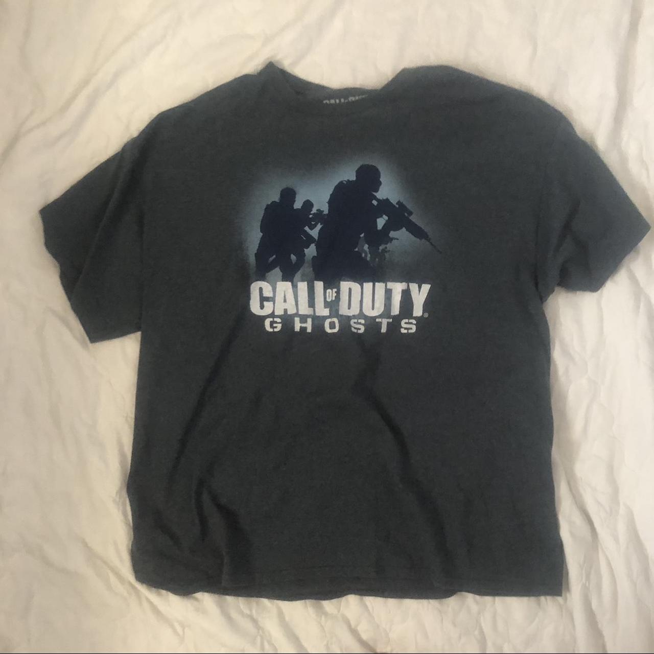 Call of Duty Ghosts Charcoal Heather Gray Shirt XXL... - Depop