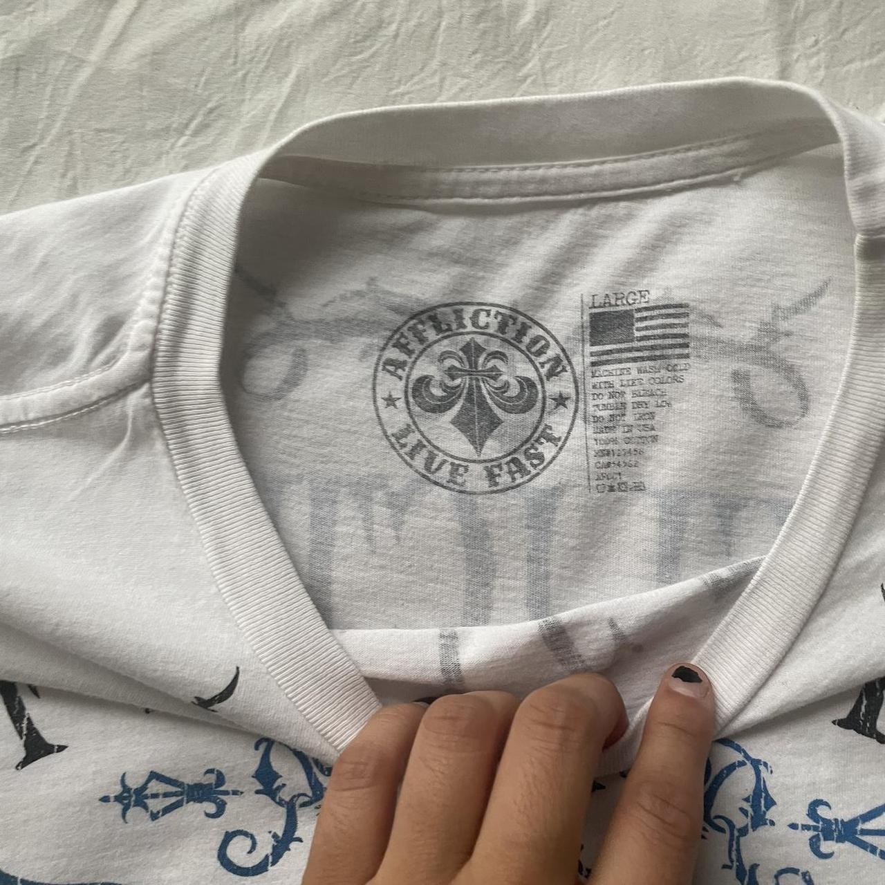 super cool affliction tshirt! I think it’s a... - Depop