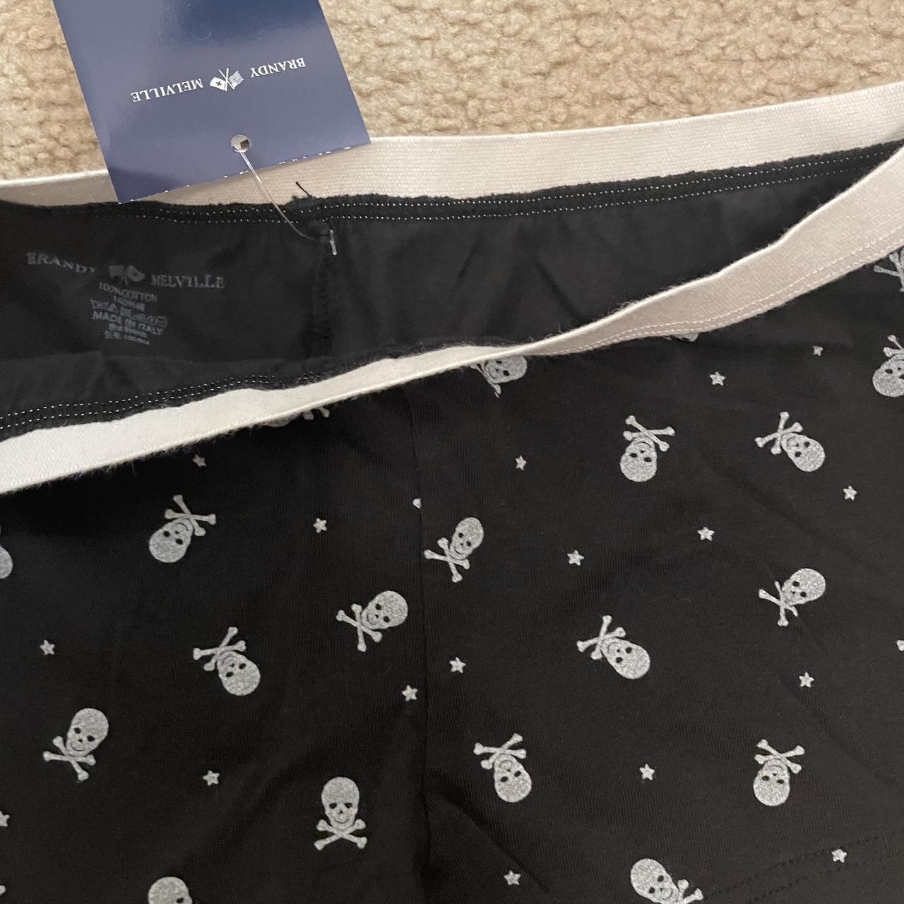 brandy melville skull and stars black boxers... - Depop