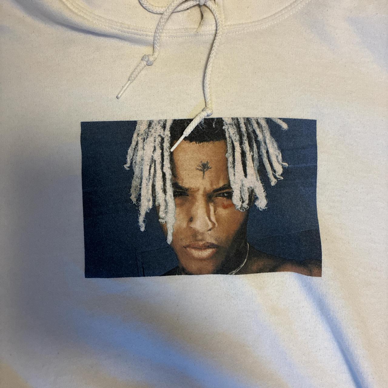 Size Large vintage White and blue XXXTENTACION... | Depop