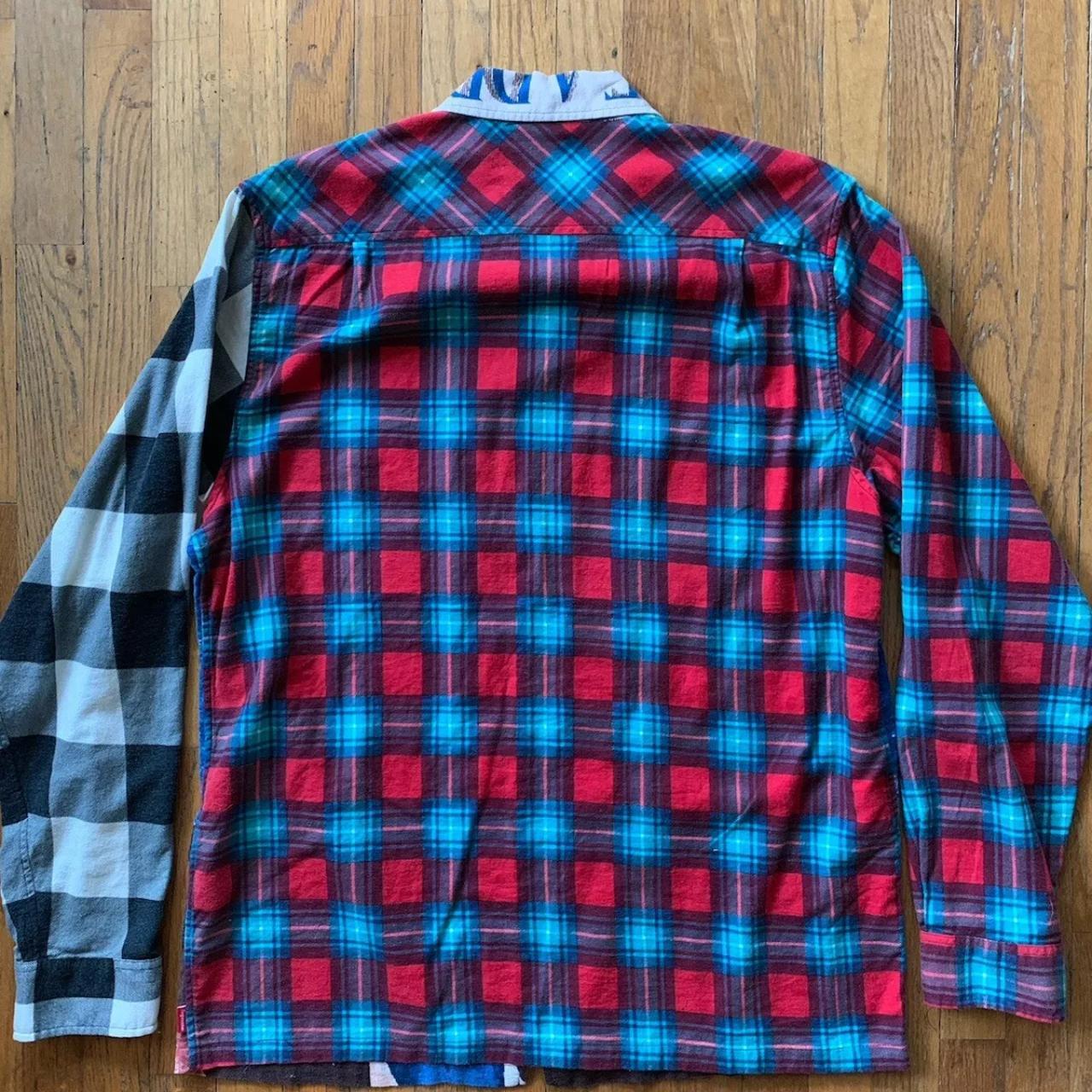 Supreme MLK Zip-Up Flannel Shirt in Large from... - Depop