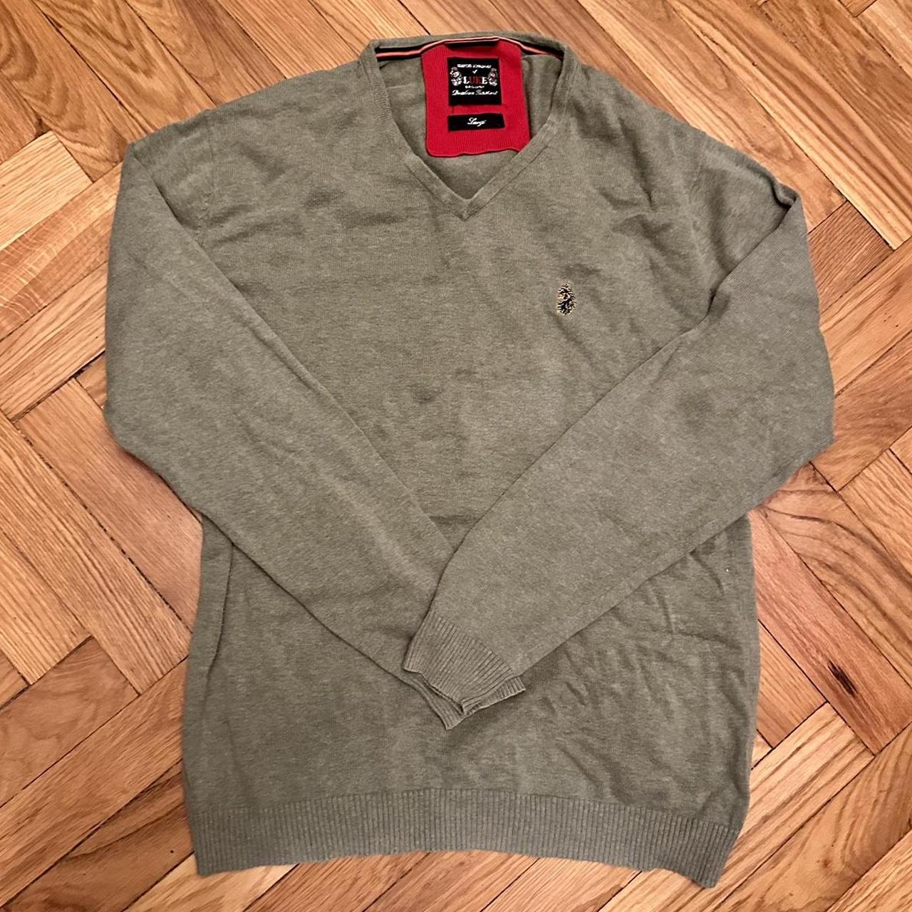 United Kingdom Luke 1977 Sweater green 100% cotton... - Depop