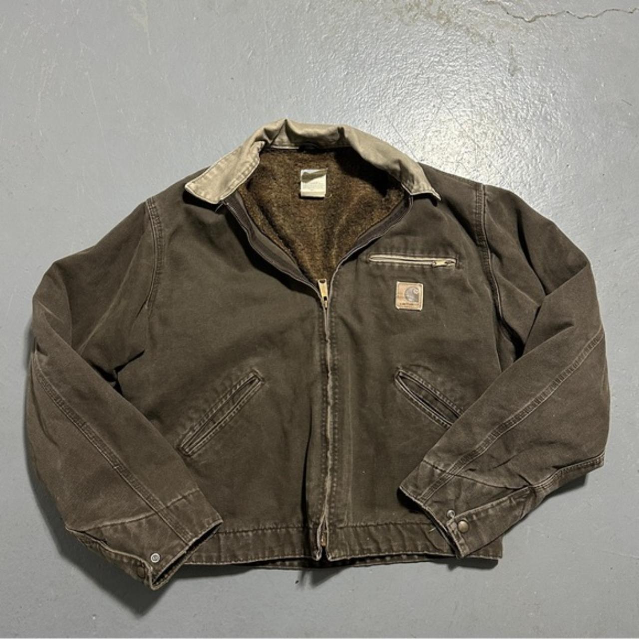Vintage Carhartt Detroit Blanket Lined Full Zip... - Depop