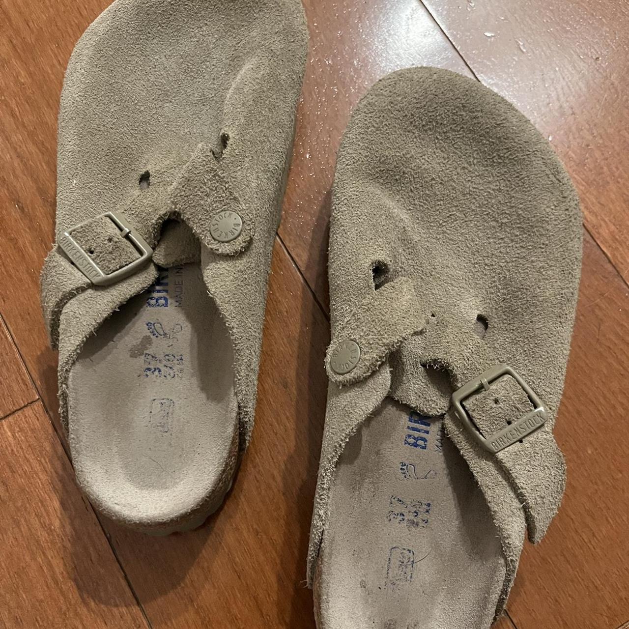 Women's Brown and Cream Slides | Depop