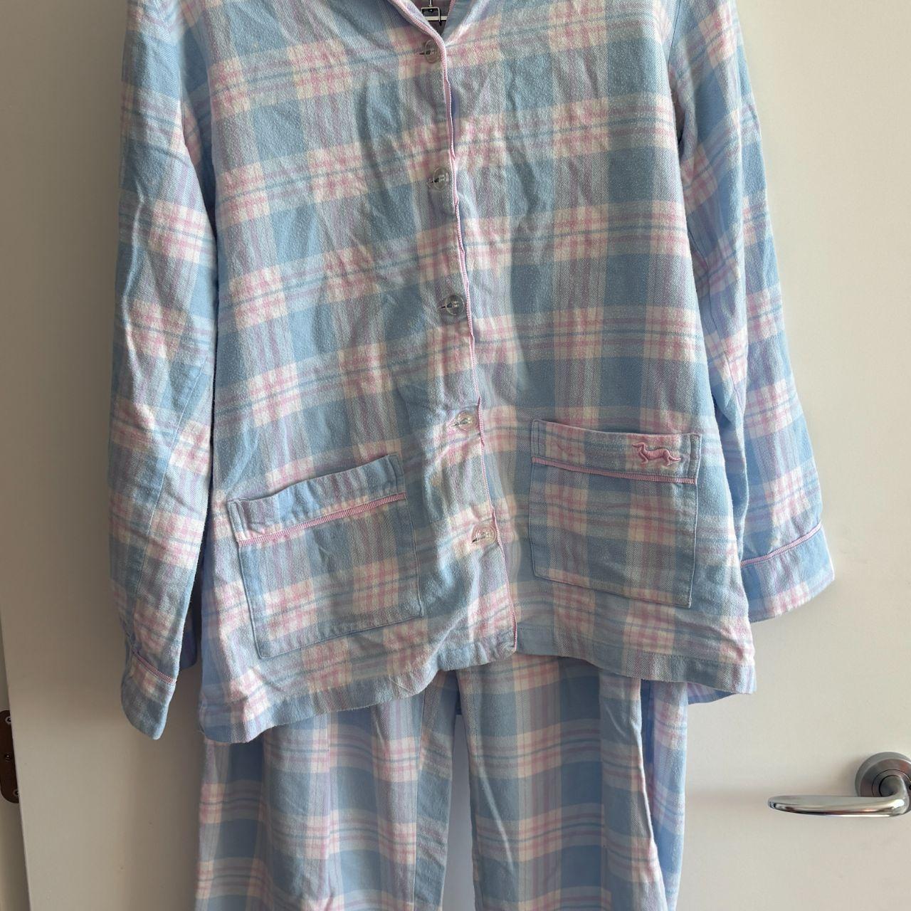 Peter Alexander Winter Set - Pink & Blue Check Size S | Depop