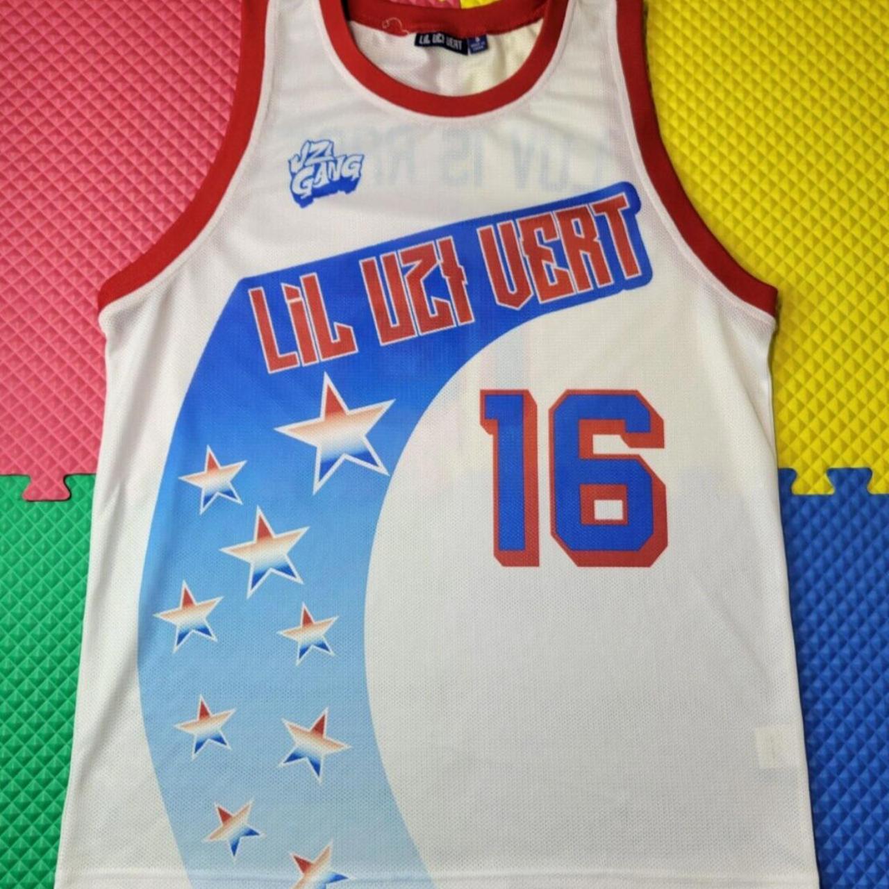 Lil Uzi Vert Love is Rage Uzi Gang #16 Basketball... - Depop