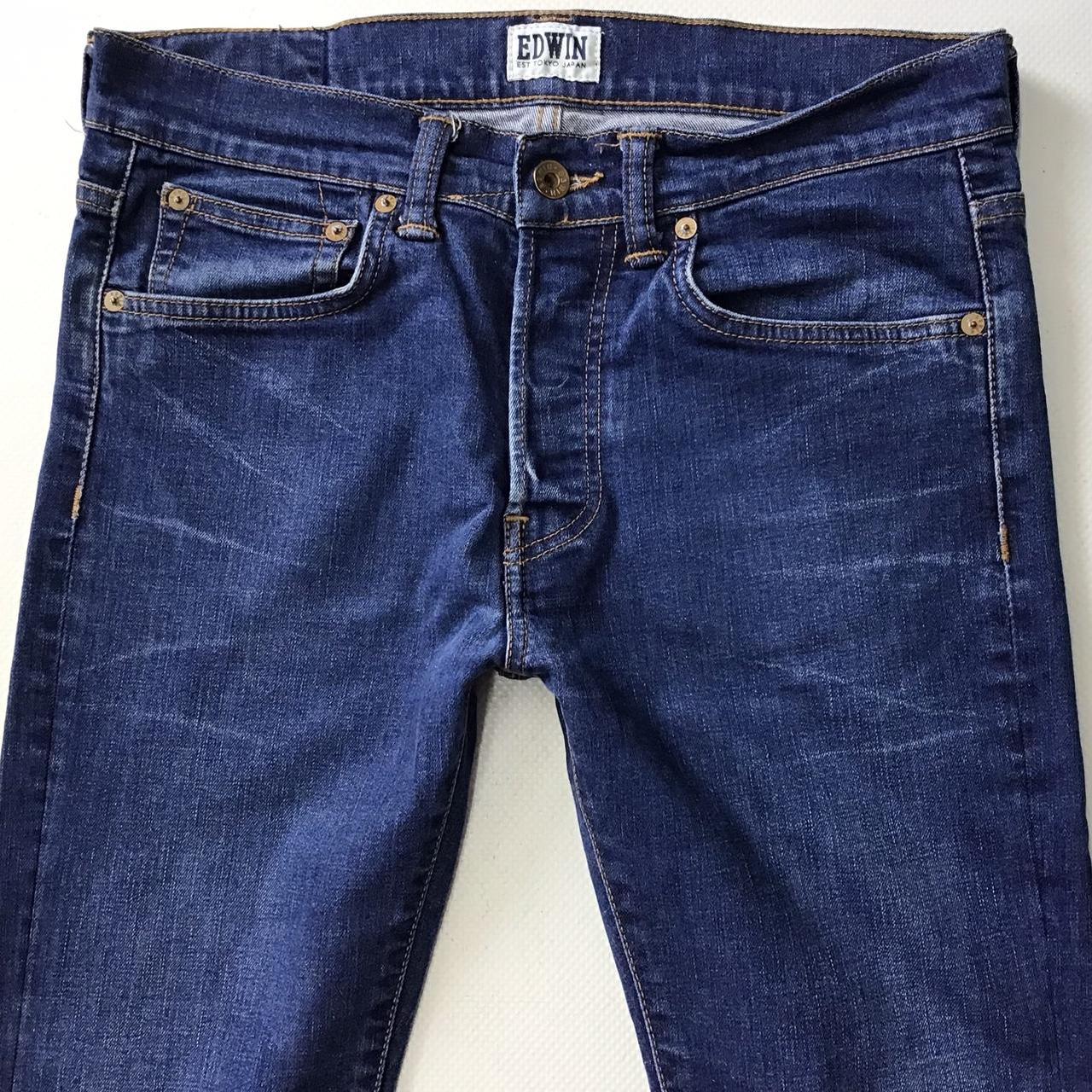 Men's EDWIN ED 80 SLIM TAPERED Blue Faded Jeans Size... - Depop