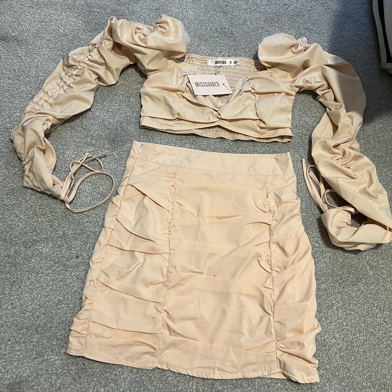 Missguided two piece Blush / baby pink skirt and... - Depop