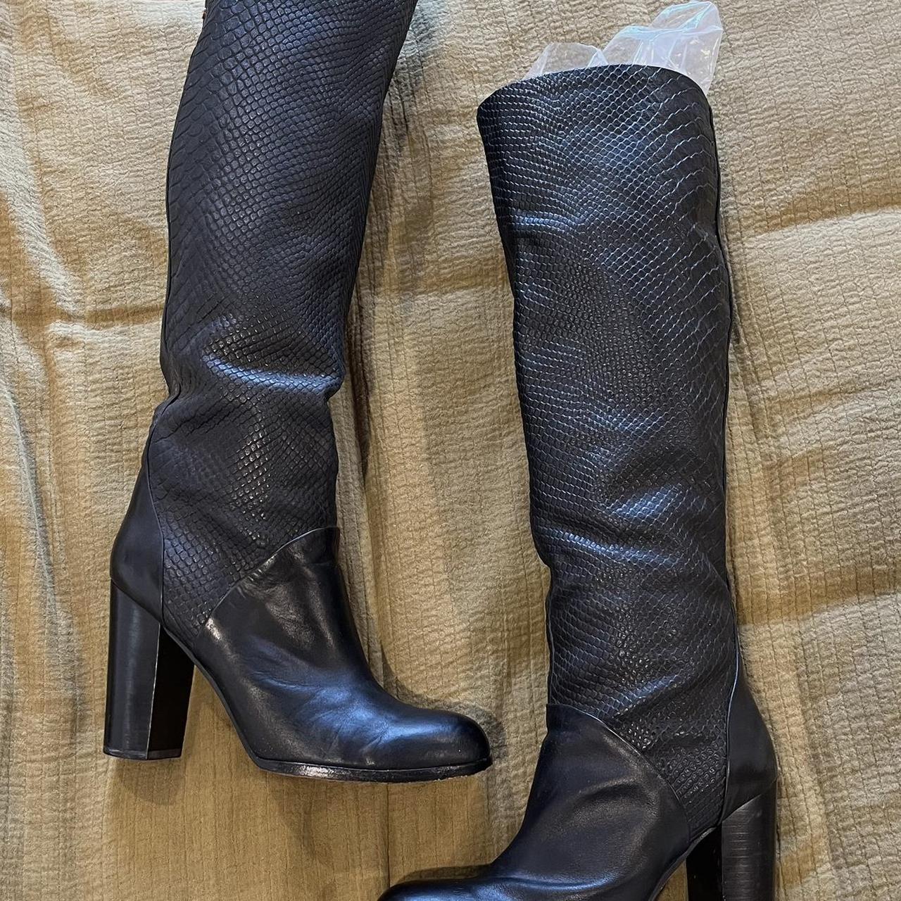 Vintage Mimco leather knee high boots. Early 2000s... - Depop
