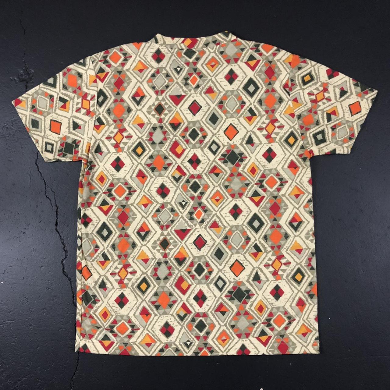 Vintage 90s OSC Made in USA Aztec Surf Pattern T... - Depop