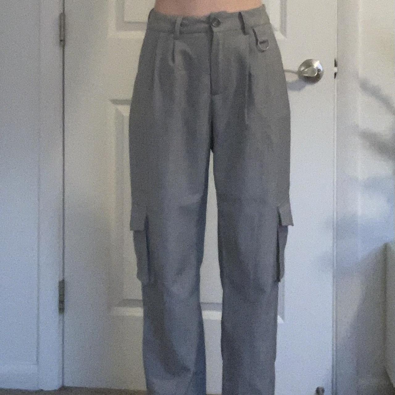 The Kript Women's Grey Trousers | Depop