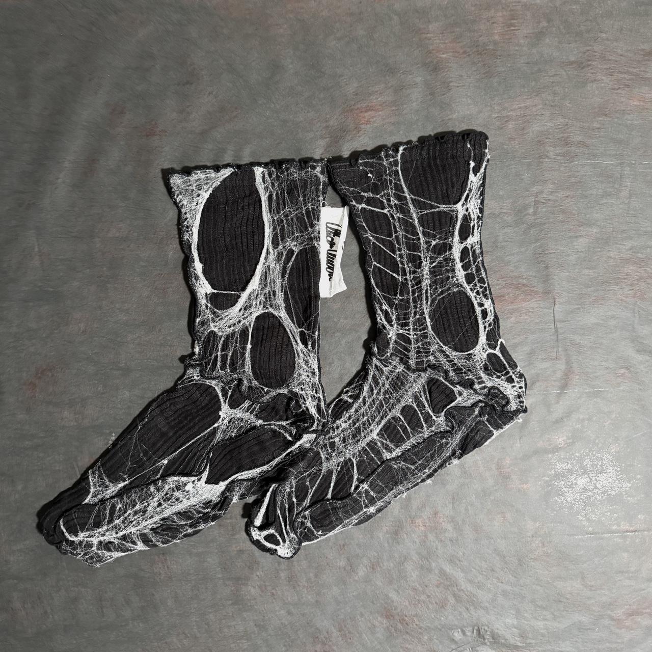 alice auaa 1999ss spider web socks very rare dm for... | Depop