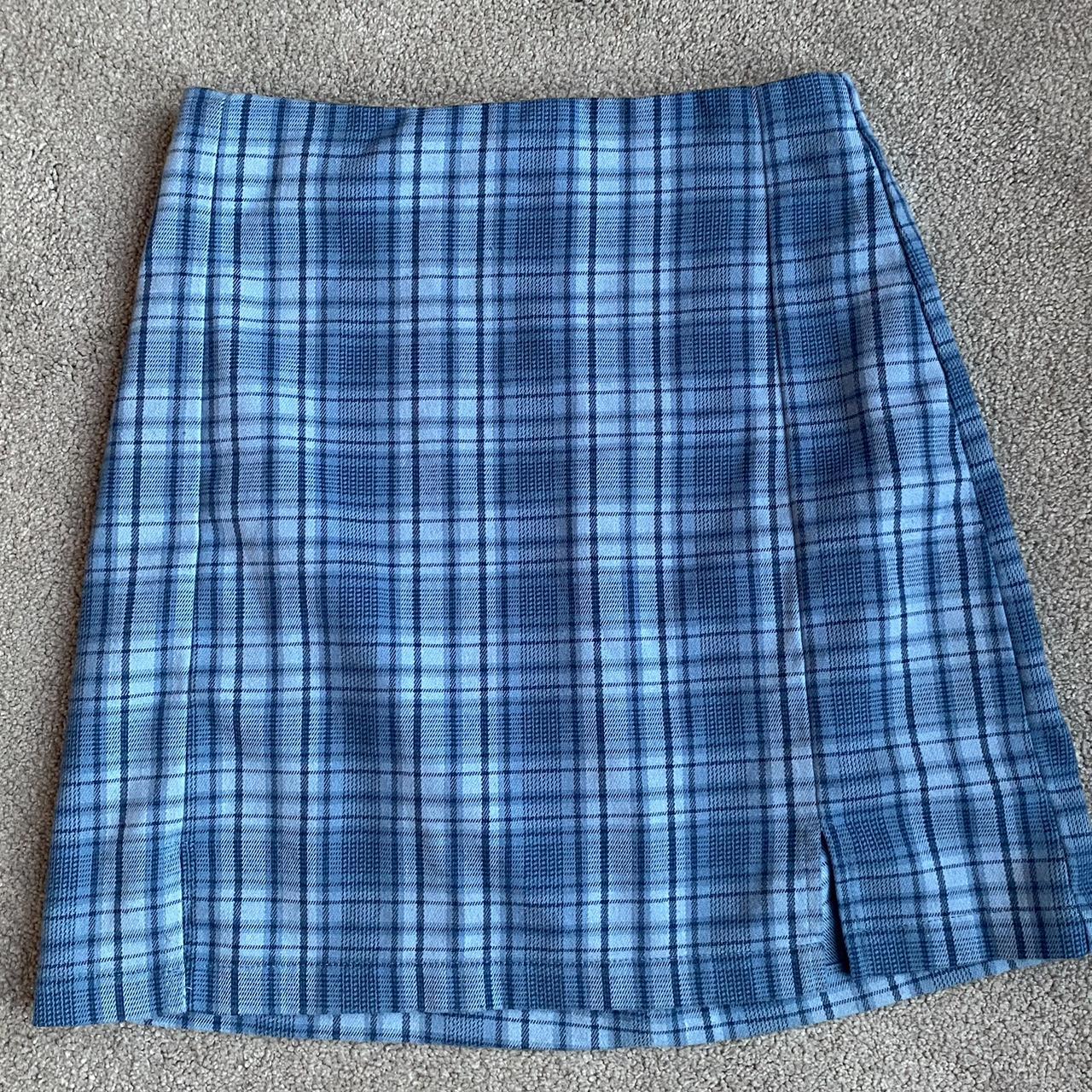 Brandy Melville plaid mini skirt Slightly undone... - Depop